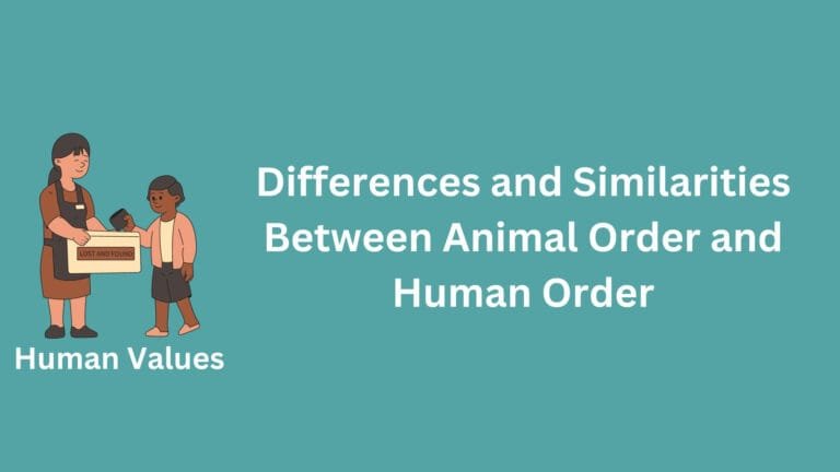 Differences and Similarities Between Animal Order and Human Order ...