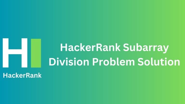 HackerRank Subarray Division Problem Solution TheCScience